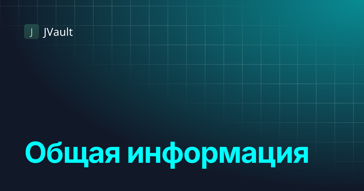 Общая информация | JVault